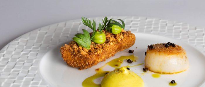 Scallop, Curry Mayonnaise, Plantain and Peanut - Stir it up Magazine