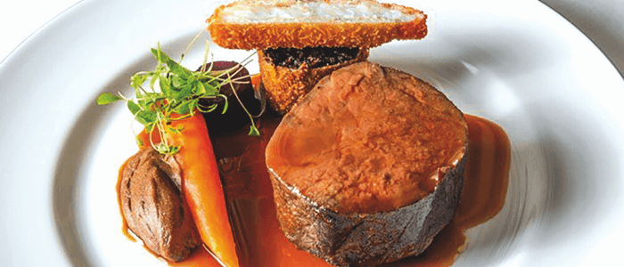 Fillet of Grass-fed Beef and pressed cheek caramelised cep and ...