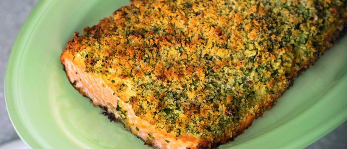 Baked Side of Salmon with Herb Crust - Stir it up Magazine