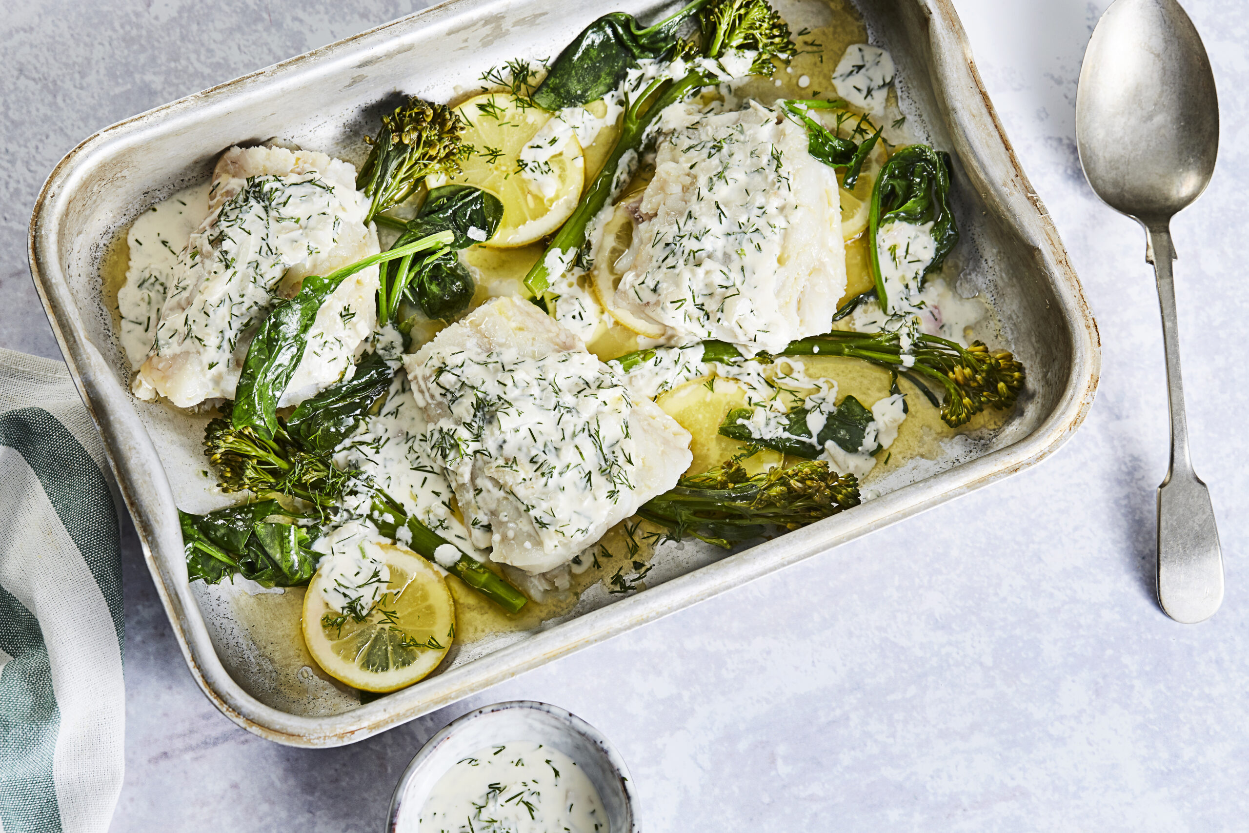 Poached Cod in Creamy Dill Sauce - Stir it up Magazine