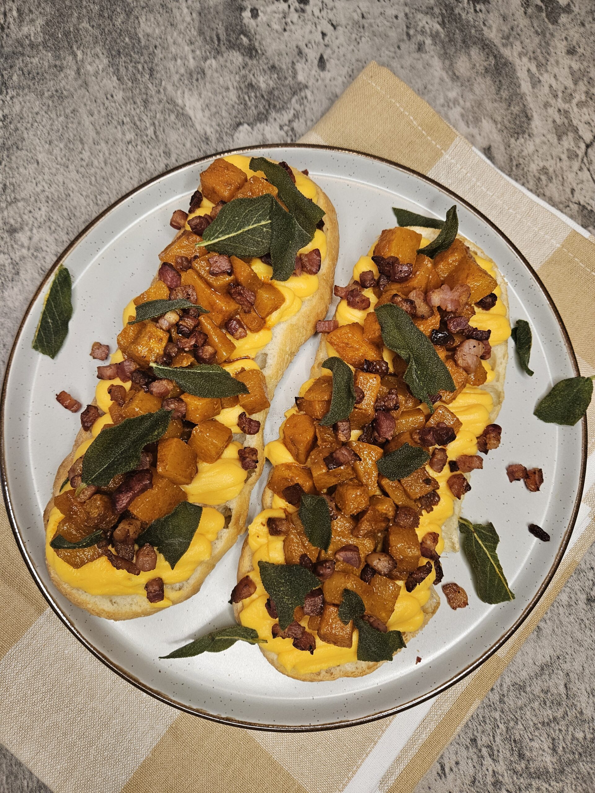 Squash, Sage & Pancetta Open Sandwich - Stir it up Magazine